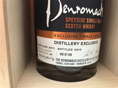 Benromach Distillery Exclusive Sherry Cask 40 2011 2019 Whiskysample Nl