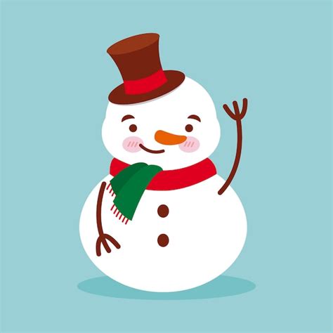 Premium Vector Snowman Christmas Cartoon