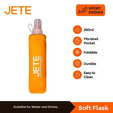 Jual Jete Softflask 250ml 500ml Soft Flask Botol Minum Lipat Foldable