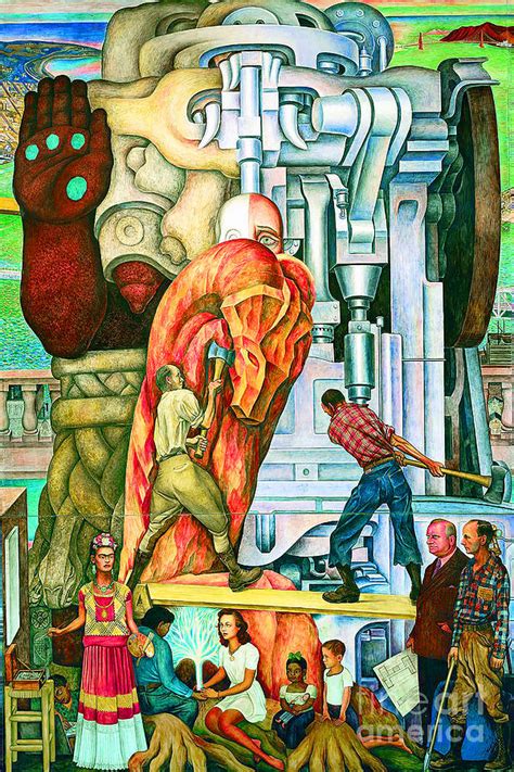 Remastered Art Pan American Unity Mural Panel 3 By Diego Rivera