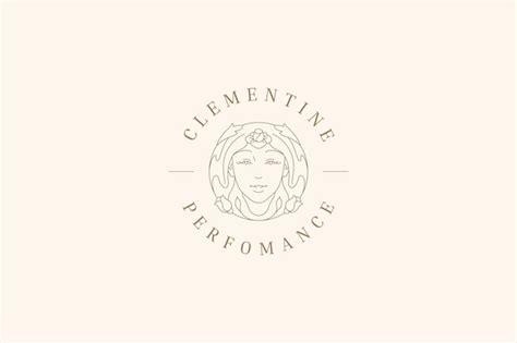 Premium Vector Elegant Floral Female Face Circle Outline Logo Design