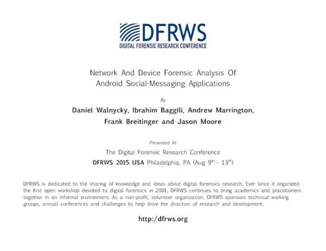 Pdf Network And Device Forensic Analysis Of Android Social Digital
