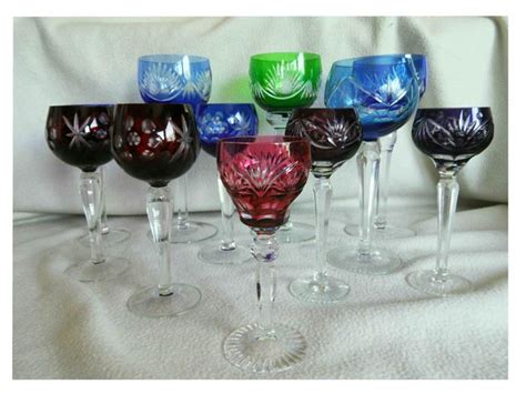 11 Bohemian Crystal Glasses Different Models Catawiki