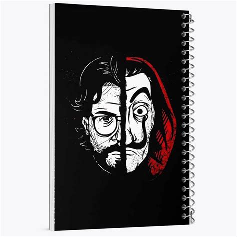 قیمت و خرید دفتر نقاشی 50 برگ خندالو مدل پروفسور سریال Money Heist کد 3232