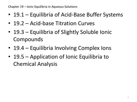 19 1 Equilibria Of Acid Base Buffer Systems