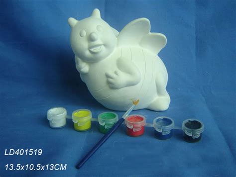 DIY Unfinished Ceramic Ladybug Coin Money Bank Paint Craft Kit Set