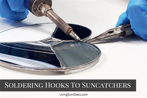 How To Solder A Hook To A Suncatcher Stained Glass Suncatchers Soldering Suncatchers