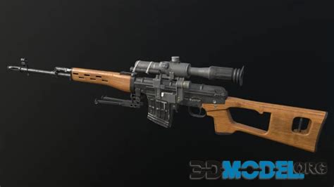 3d Model Svd Dragunov Pbr