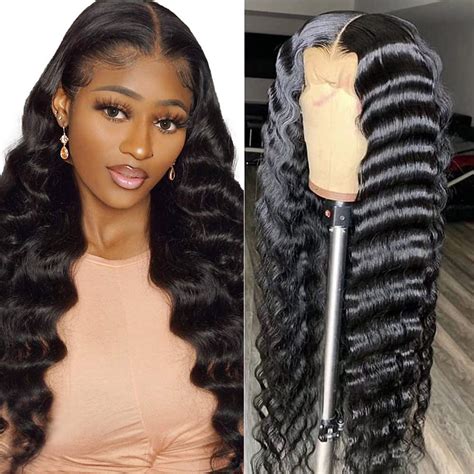 Uesoels 13x4 Loose Deep Lace Front Wig Human Hair Natural