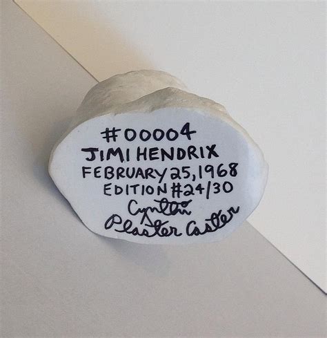 Sold Price Cynthia Plaster Caster 1947 Usa Plaster Cast Of Jimi