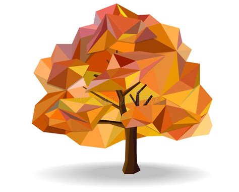 Abstract Tree Low Poly Iocn Vector Stock Vector Illustration Of Color