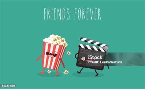 벡터의 만화 빠른 음식입니다 영원히 친구입니다 팝콘 영화 티켓 콜라 영화 영화 0명에 대한 스톡 벡터 아트 및 기타 이미지 0명 드로잉 등장인물 Istock