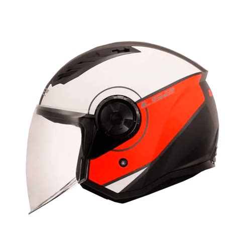 Casco Ls2 Of616 Airflow Ii Cover Blanco Rojo