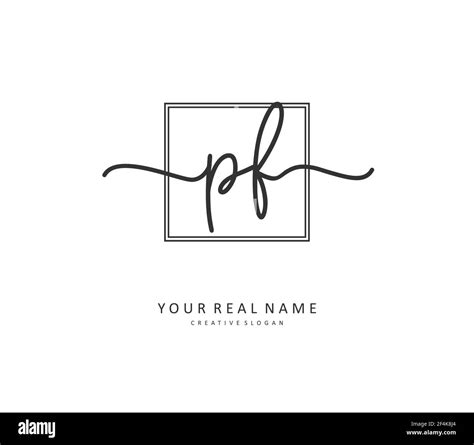 PF Initial Letter Handwriting And Signature Logo A Concept Handwriting Initial Logo With