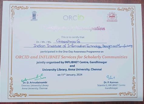 I Am Glad To Share My New Certificate Of Awareness Programme On Orcid