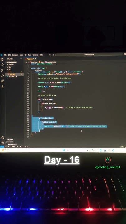 day 16 challenge 🎯 java programming 👨‍💻 coding nolimit shorts