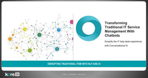 Transforming Traditional Itsm With Chatbots Kore Ai