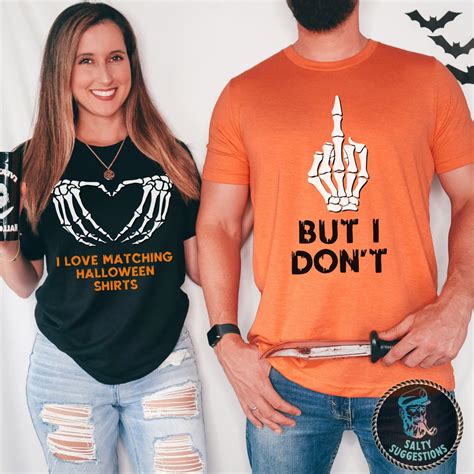 Halloween Couple Shirts Funny Couples Halloween T Shirts Matching