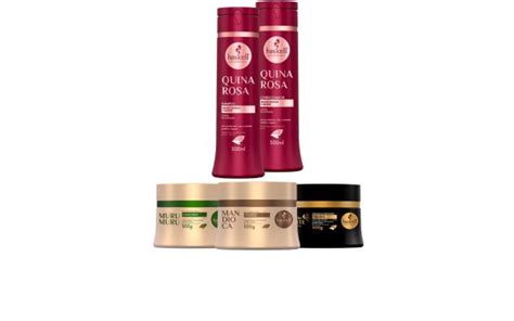 Kit Haskell Shp Cond Quina Rosa Máscaras Mand Muru Cav 300g