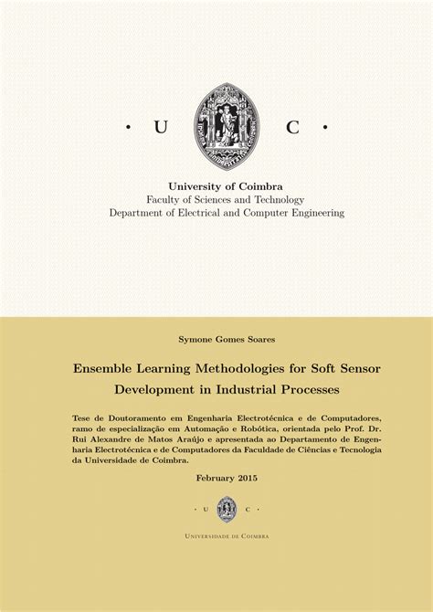 Pdf Ensemble Learning Methodologies For Soft Sensor Development In