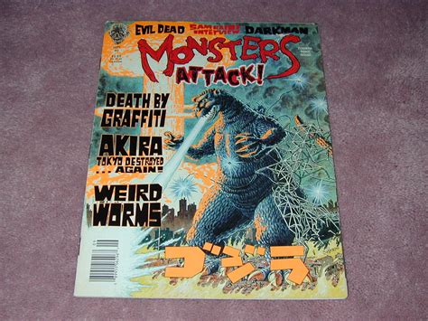 Monsters Attack Magazine 4 Godzilla Cover Evil Dead Sam Raimi