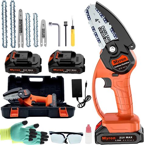 Buy Mini Chainsaw Cordless Inch Battery Powered Chain Saw With Batteries Chains