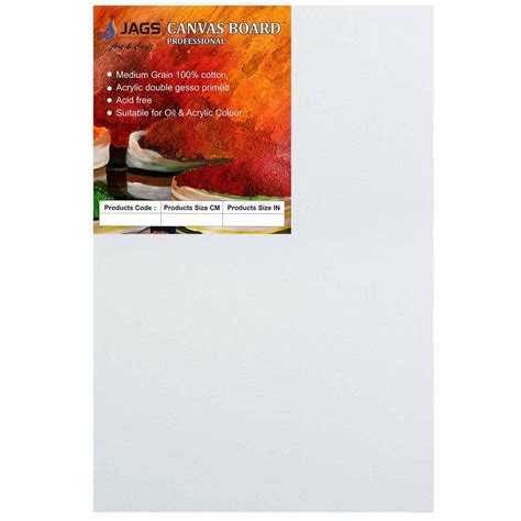 Canvas Board 12 X 24 Inch Triple Coated 100 Cotton Canvas 5mm Thick