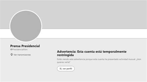 Twitter Suspende La Cuenta De La Prensa Presidencial De Venezuela Sin