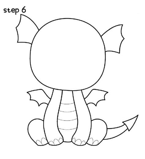 How To Draw A Cute Dragon Easy Step By Step Drawing Tutorial Simple
