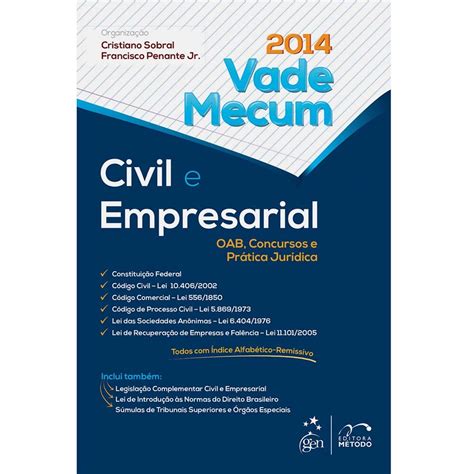 Livro Vade Mecum Civil e Empresarial ª Edição Cristiano Sobral e Francisco Penante