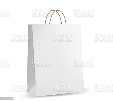 Mockup Tas Belanja Paket Kertas Diisolasi Pada Latar Belakang Putih
