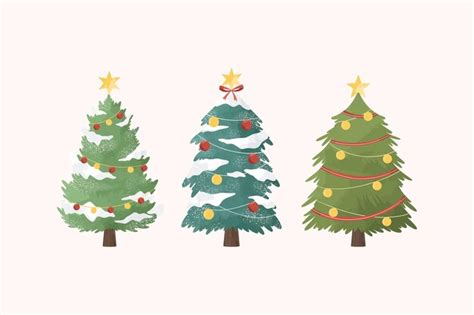 Premium Vector Christmas Tree Decoration Illustration Collection