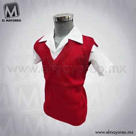 Chaleco Escolar Rojo El Mayoreo