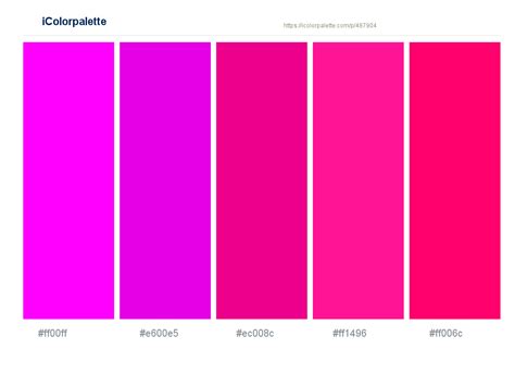 50 Shades Of Fuchsia Color Names Hex Rgb Cmyk Codes 59 Off