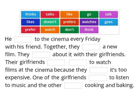Tenses Missing Gap Complete The Sentence