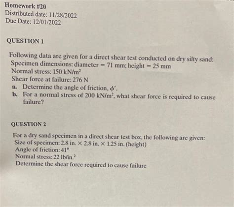 Solved Question 1 Following Data Are Given For A Direct