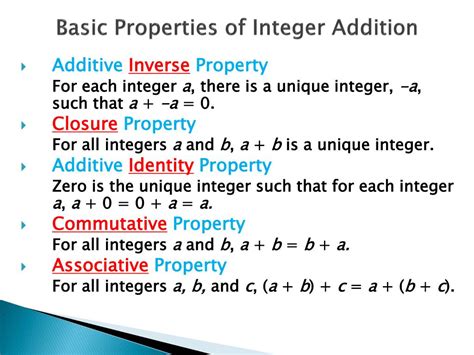 Ppt Chapter 5 Understanding Integer Operations And Properties Powerpoint Presentation Id1043220