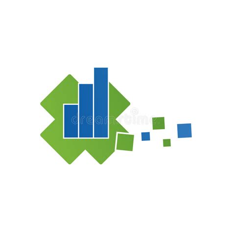Growing Bars Graphic With Cross Symbol Stock Vector Illustration Of
