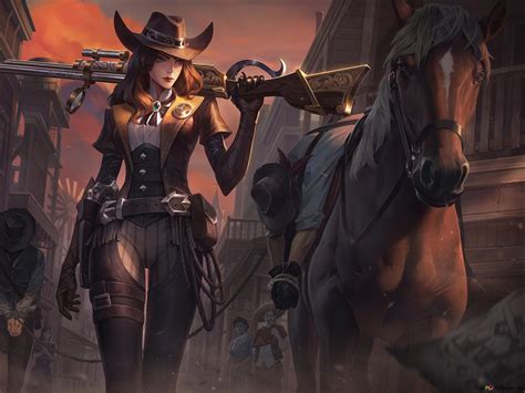 Lol Fictional Anime Girl Character Caitlyn Kiramman 2k Wallpaper Download