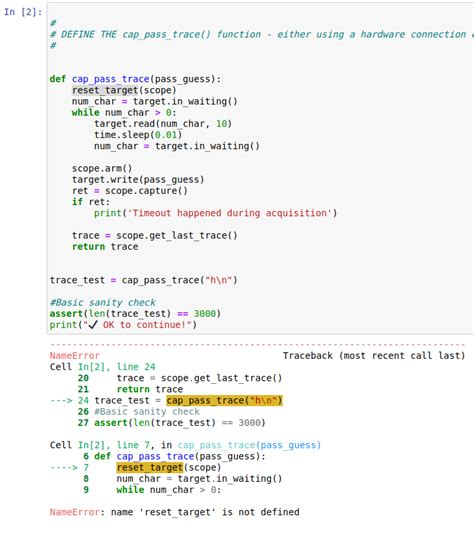 Error With Sca101 Lab 2 1 Power Analysis For Password Bypass Chipwhisperer Software Newae
