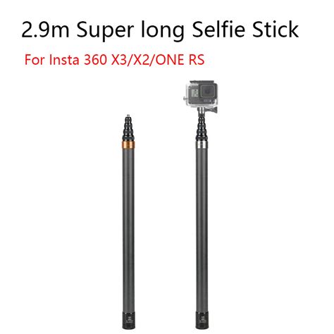 Insta360 X4x3x2碳纖維自拍gopro運動相機延長桿子彈頭時間相機隱形桿 蝦皮購物