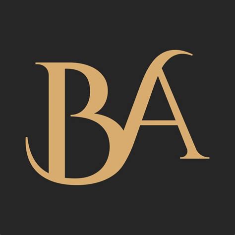 premium vector luxury letter ba or ab logo design