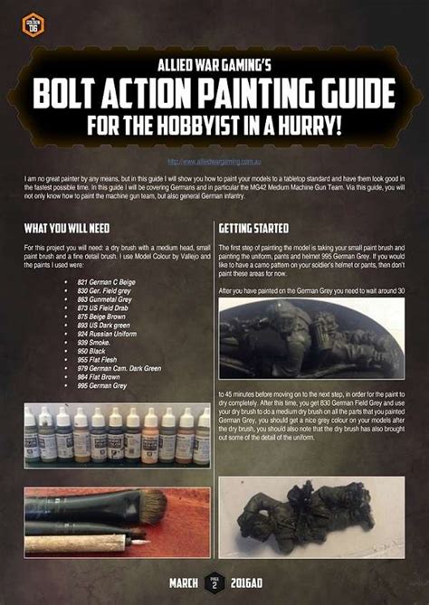 The Golden D6 2 Bolt Action Painting Tutorial Sprue Grey Toy