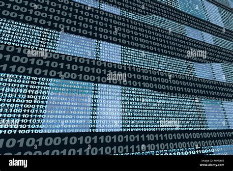 Binary Code Stream Background D Illustration Stock Photo Alamy