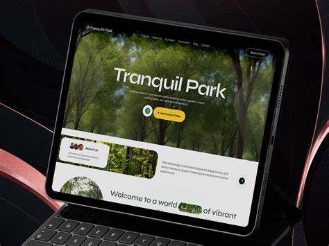 Recreation Center Park Landing Page UI Design Behance