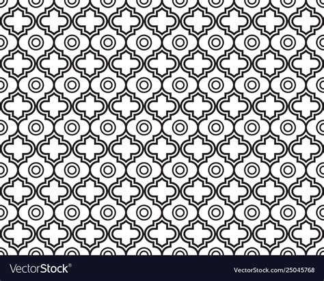 Moroccan Quatrefoil Seamless Pattern Mosaic Ogee Vector Image