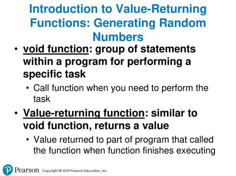 Introduction To Value Returning Functions Generating Random Numbers