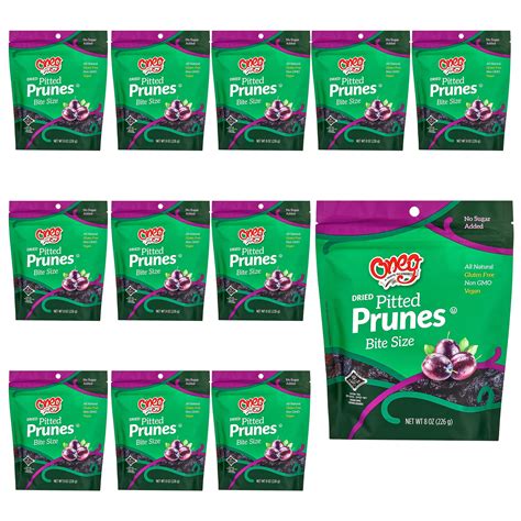 Oneg Bite Size Dried Aif4 Pitted Prunes Dried Fruit All Natural