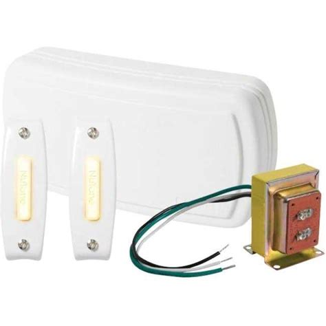 Broan Bk125lwh Nutone Chime Kit 2 Lighted Push Buttons 1 Transformer