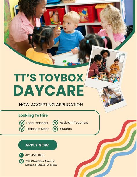 Lashawn Reed On Linkedin Apply Today Tts Toybox Daycare Center ️